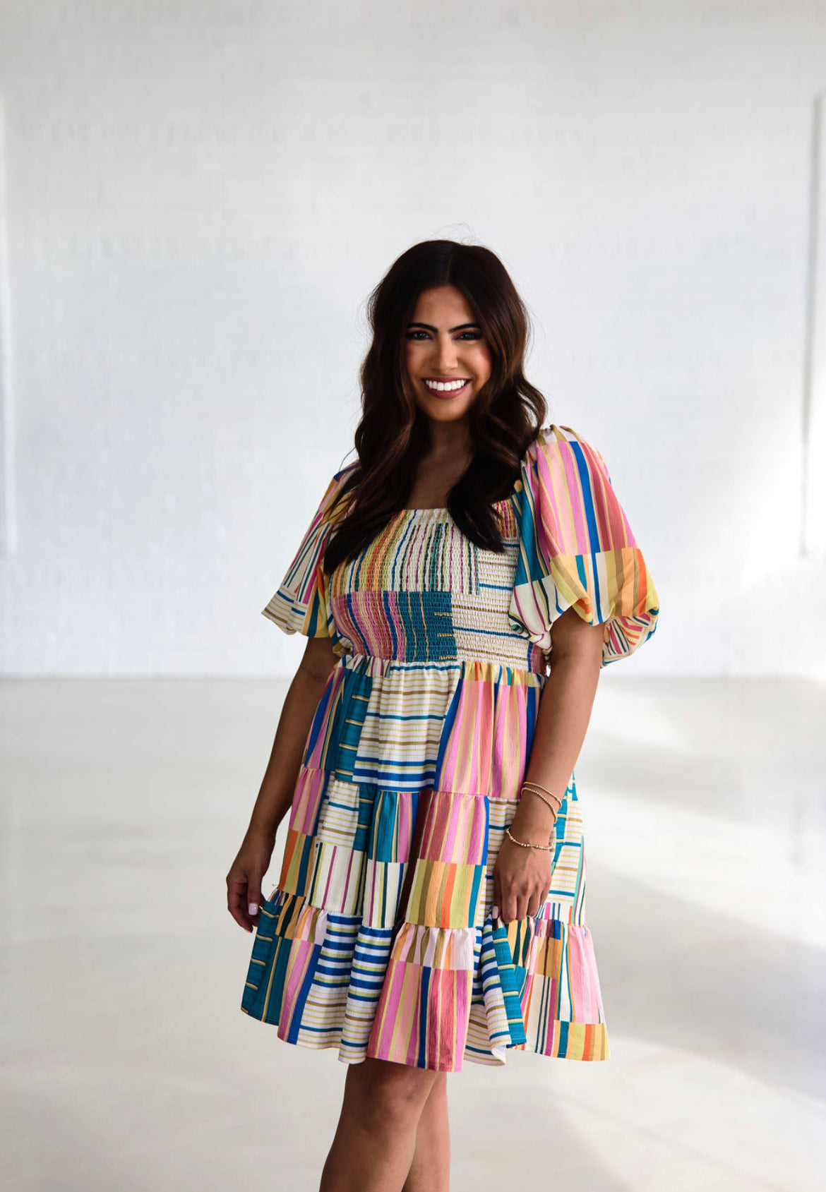 Alli Rainbow Mini Dress – Fidèle by K Hill
