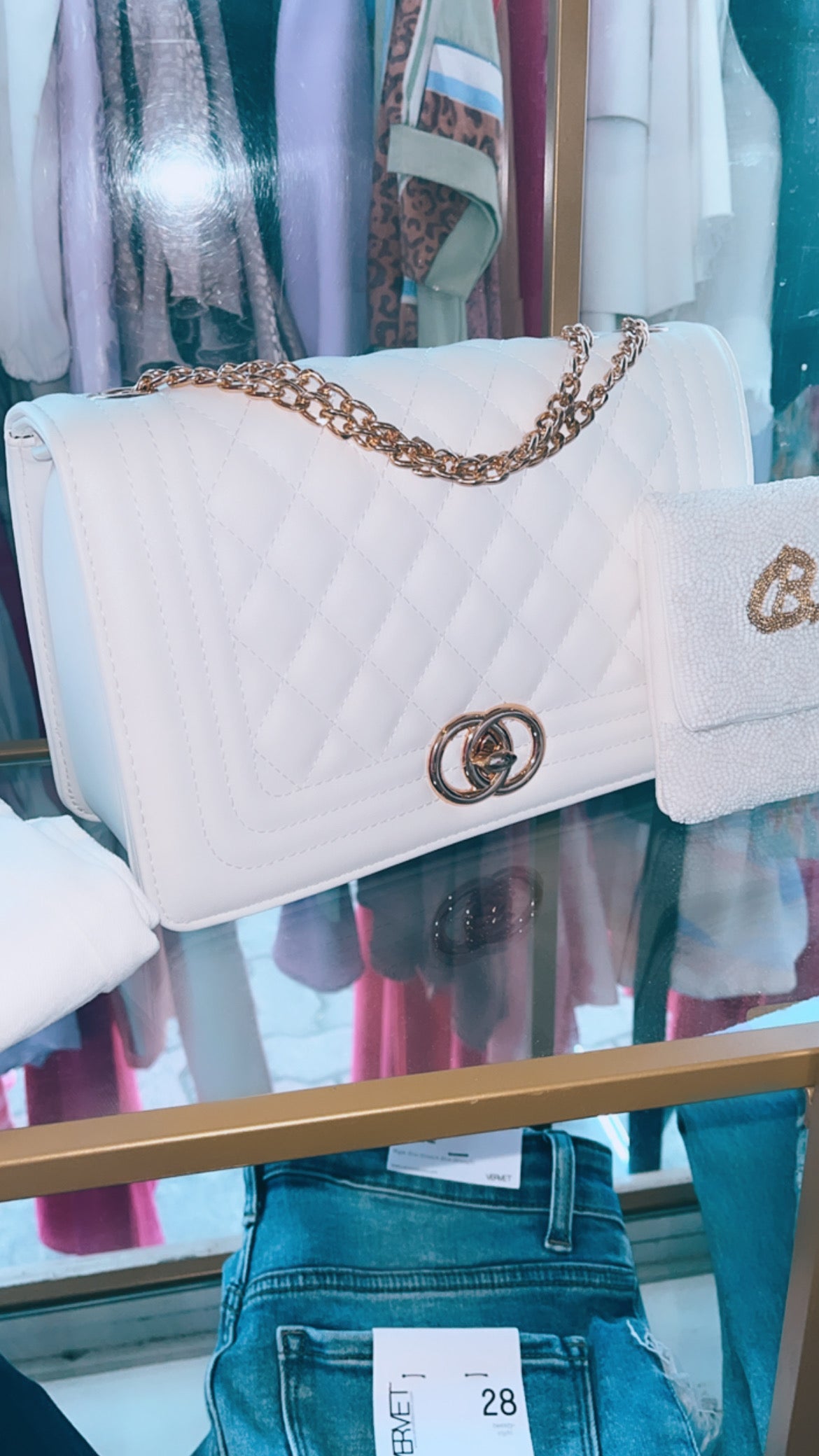 White Gold Chain Purse – Fidèle by K Hill