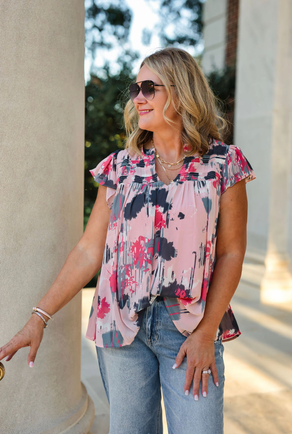 Staci Pink Blouse – Fidèle by K Hill